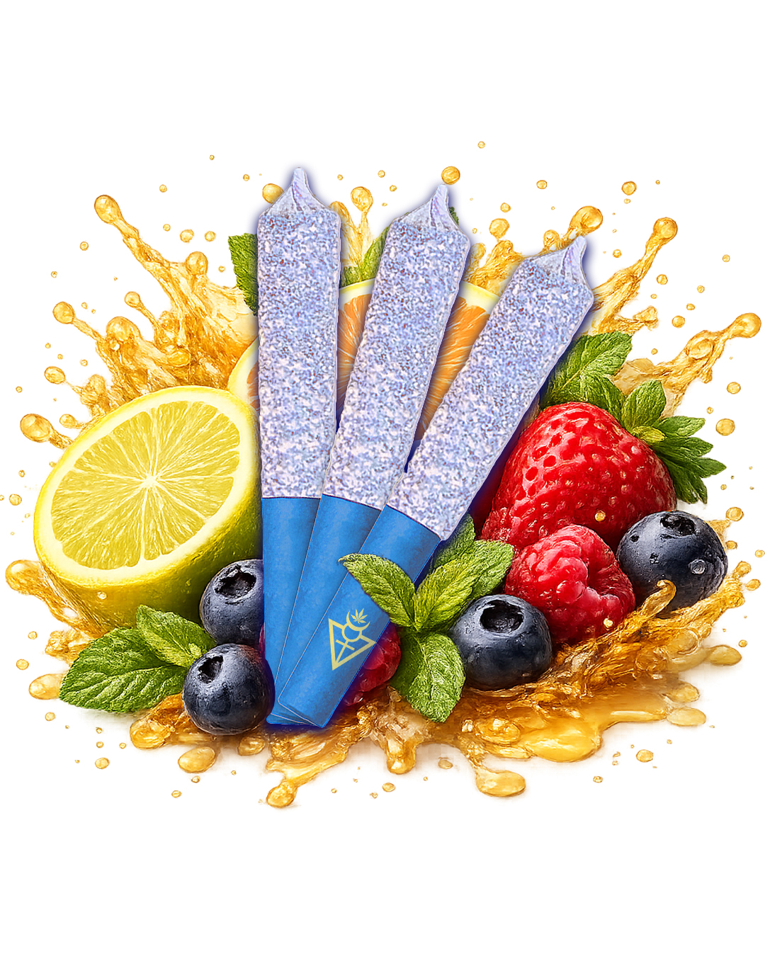 Aquarius Aqua Berry Resin & Diamonds Fusion Infused Pre-Rolls - Stigma Grow